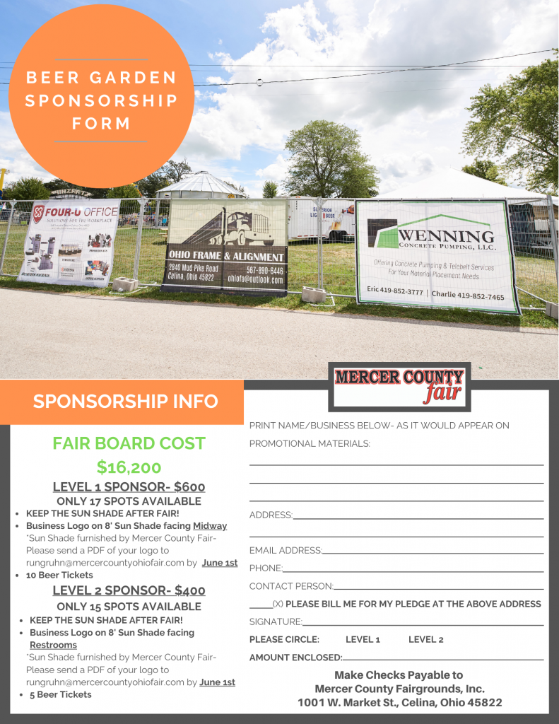 SPONSORSHIP - Mercer County Fairgrounds